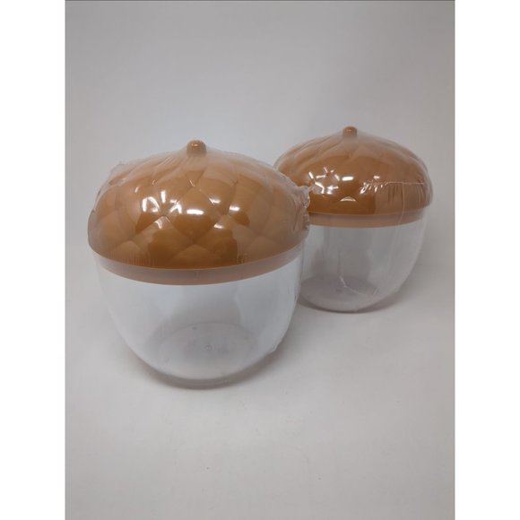 Kitchen | 2 Large Acorn Nut Jar Fun Food Storage Canisters For Peanuts ...